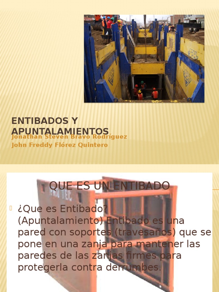 Tipos y Ventajas del Entibado y Apuntalamiento | PDF | Tubería ...