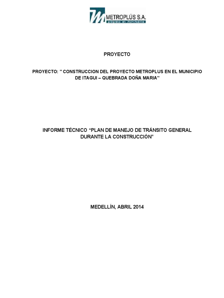 Plan de Manejo de Transito | PDF | Peatonal | Calle