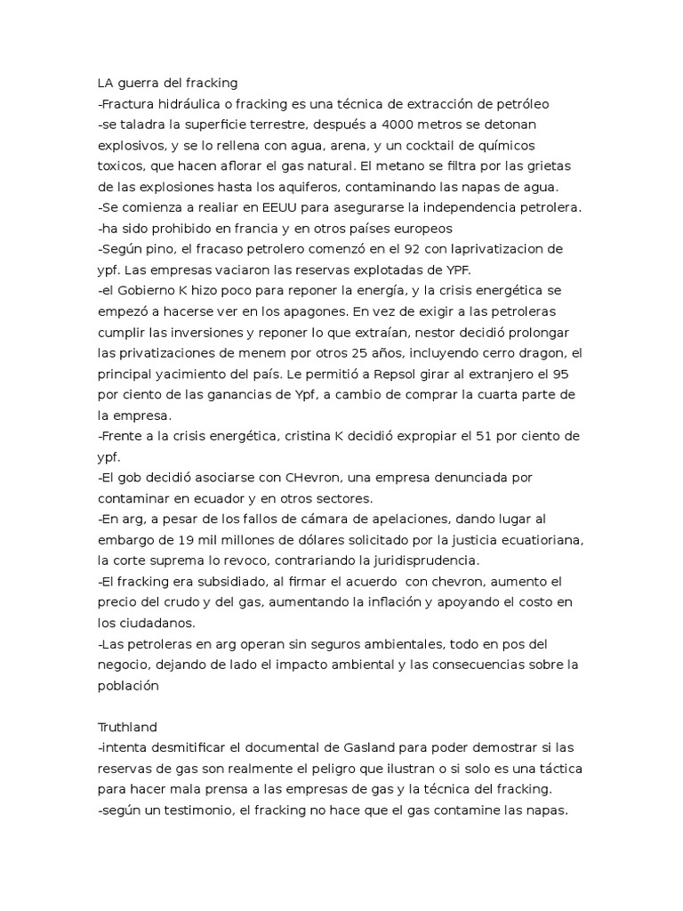 LA Guerra Del Fracking | PDF | Ciencia y matemática