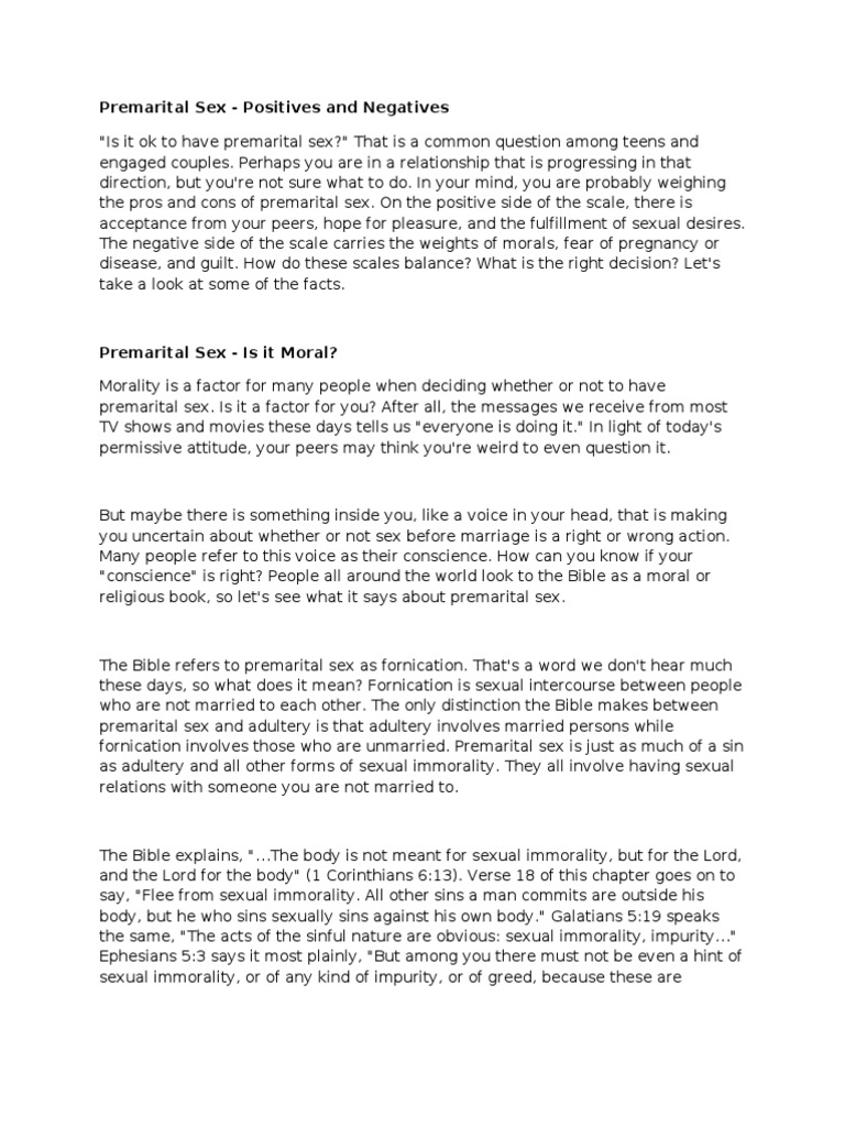 Premarital Sex Pdf Sexual Intercourse Human Sexual Activity