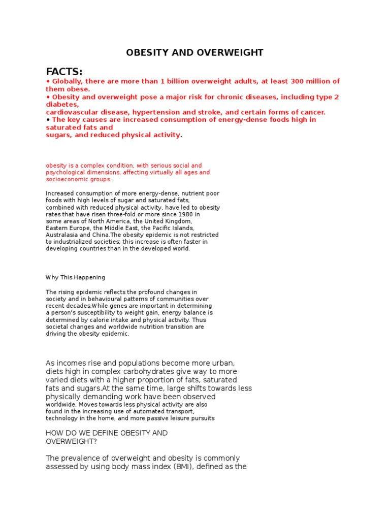 Obesity and Overweight | PDF | Diabetes Mellitus Type 2 | Obesity