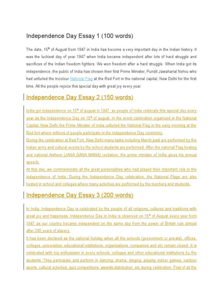 Independence Day | PDF