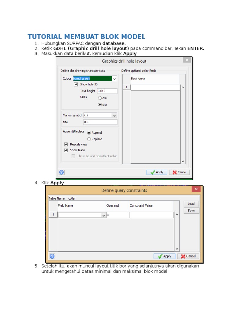 Tutorial Membuat Blok Model | PDF