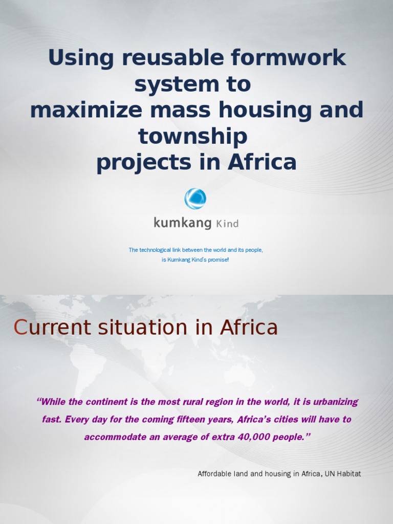 Kumkang Kind's Aluminum Formwork in Africa | PDF | Africa | Industries