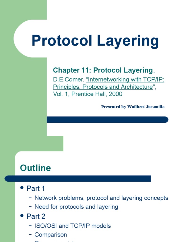 Chapter 11: Protocol Layering | PDF | Osi Model | Internet Protocol Suite