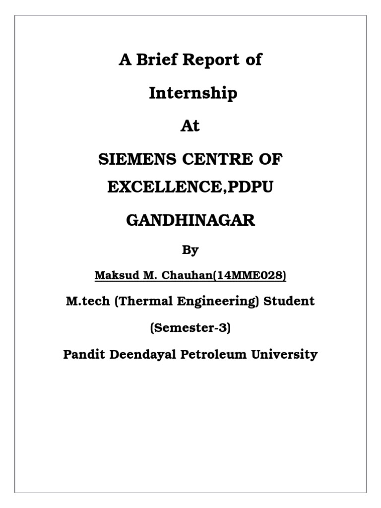 Siemens Internship Report | PDF | Product Lifecycle | Computer Aided Design