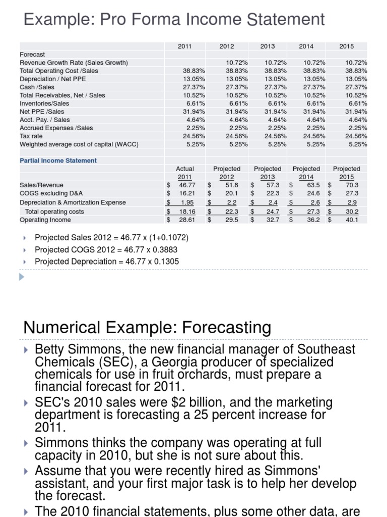 Pro Forma Income Statement Example | PDF | Revenue | Free Cash Flow