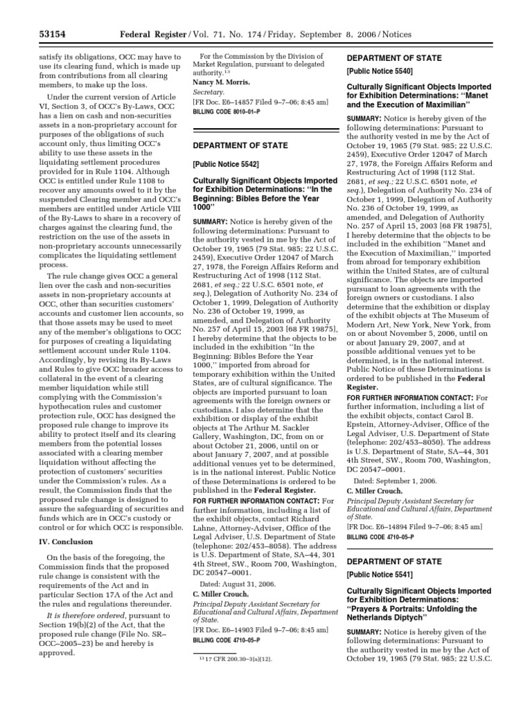 Notice: Culturally Significant Objects Imported For Exhibition: Prayers ...