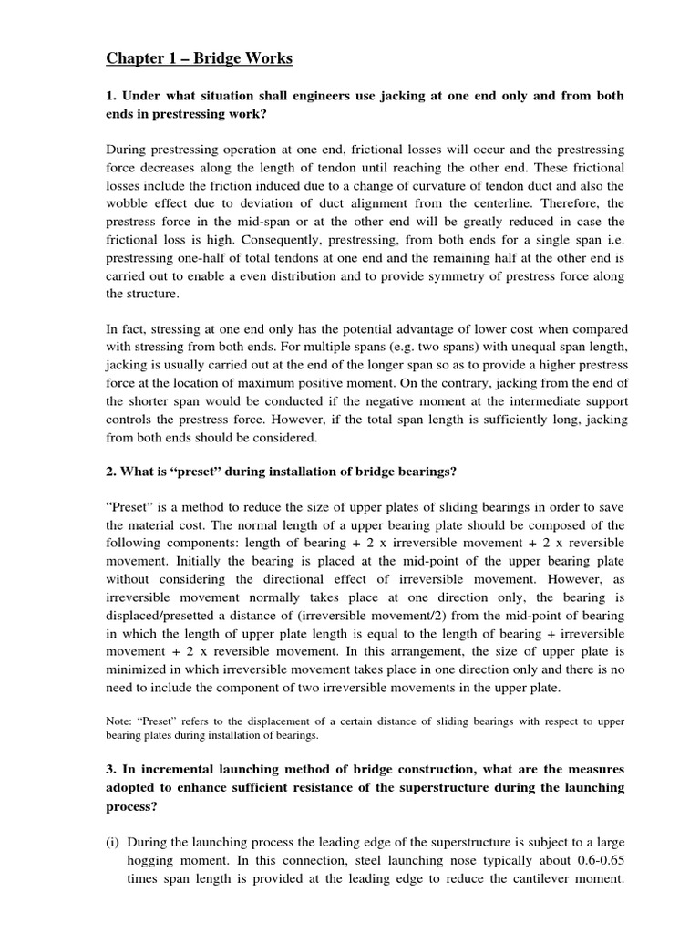 200 Questions Answers | PDF | Prestressed Concrete | Concrete