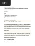 Curriculum Vitae Pronounce in English | PDF | English Language | Curriculum