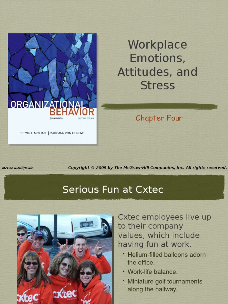 Workplace Emotions, Attitudes, and Stress: Chapter Four | PDF ...