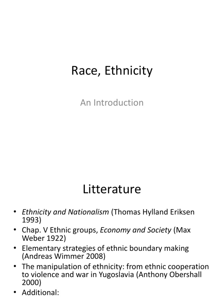 Introduction To Ethnicity and Race | PDF | Ethnic Groups | Race (Human ...