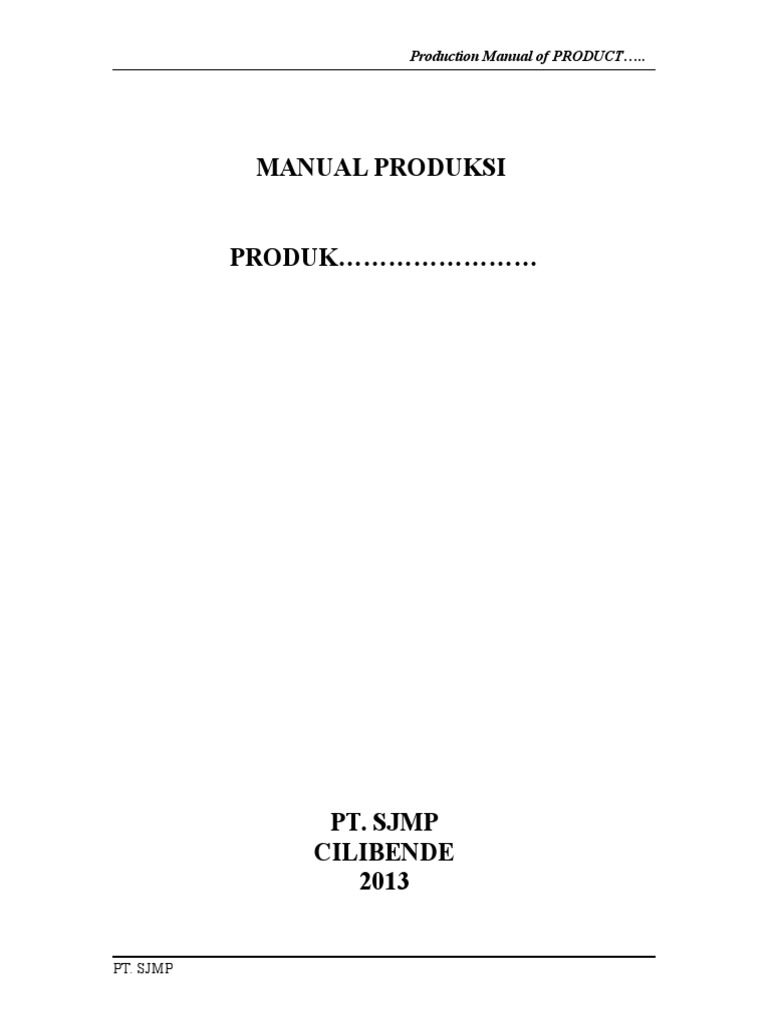 Contoh Manual Produk | PDF | Komputer