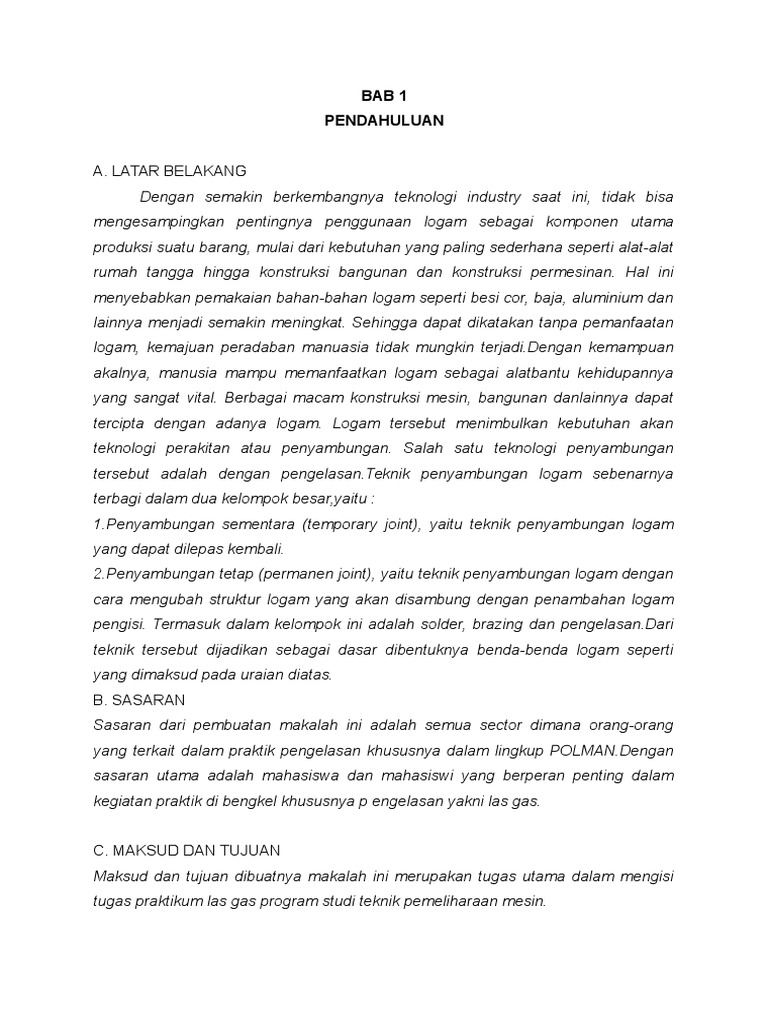 BAB 1 Contoh Makalah | PDF