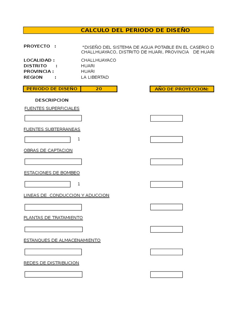 Calculo de Abastecimiento de Agua Potable | PDF | Física | Ingeniero civil