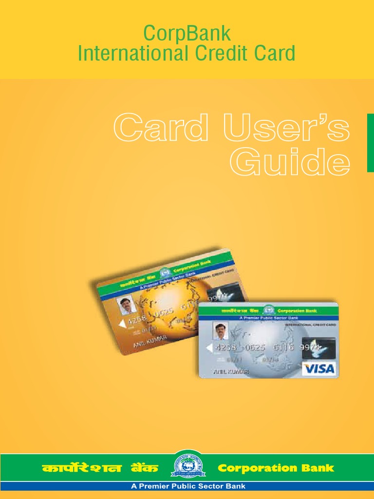 CorpBank International VISA Card Guide | PDF | Visa Inc. | Credit Card