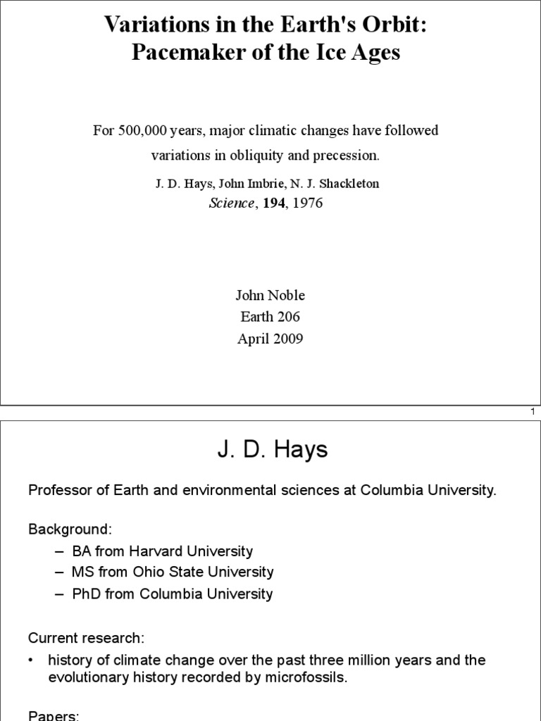 Orbital Variations | PDF | Planetary Science | Physical Geography