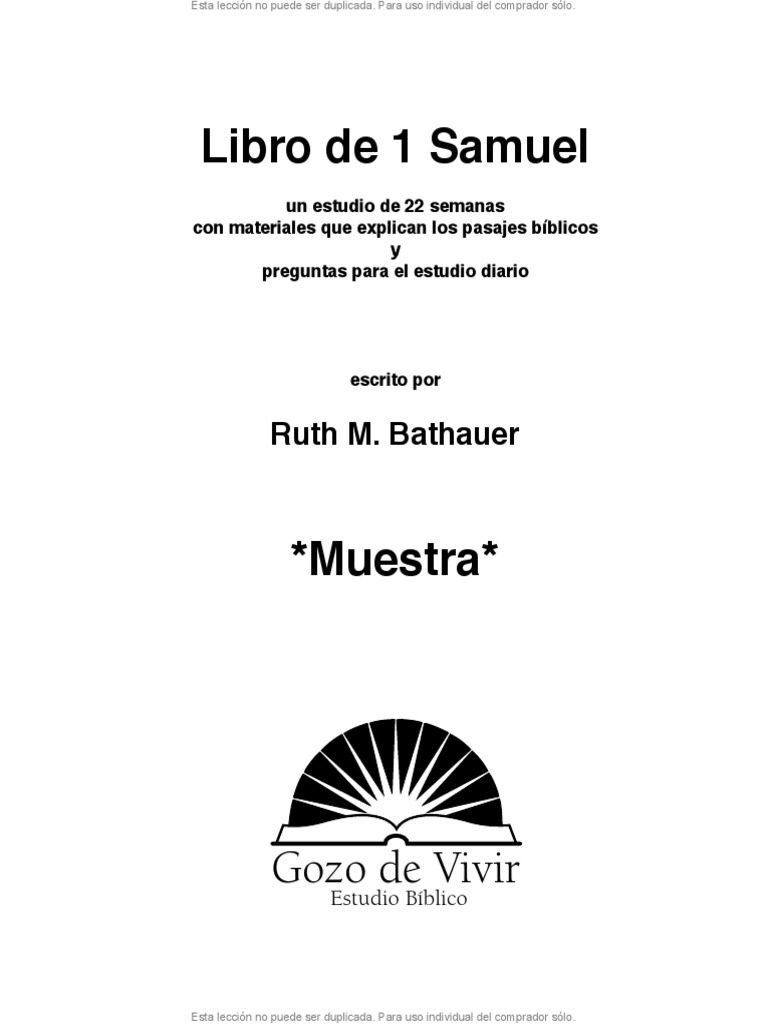 Primer Libro de Samuel 1109 | PDF | Salvación | Biblia