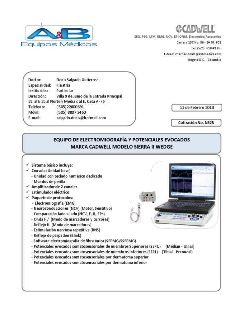 Cadwell 2 | PDF | Electromiografia | Equipo de oficina