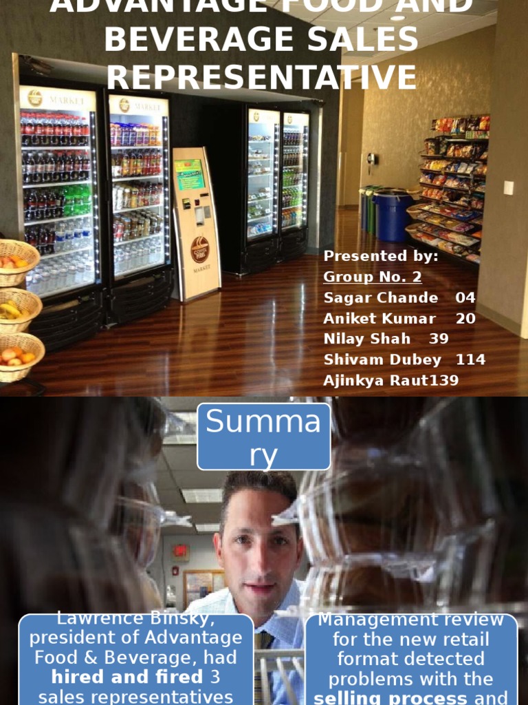 Advantage Food and Beverage Sales Representative | PDF | Sales | Market ...