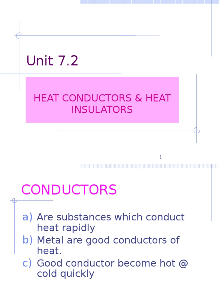Unit 7.2 (Conductors and Insulator) | PDF