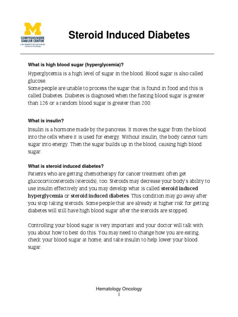 Understanding Steroid Induced Diabetes | PDF | Lifestyle