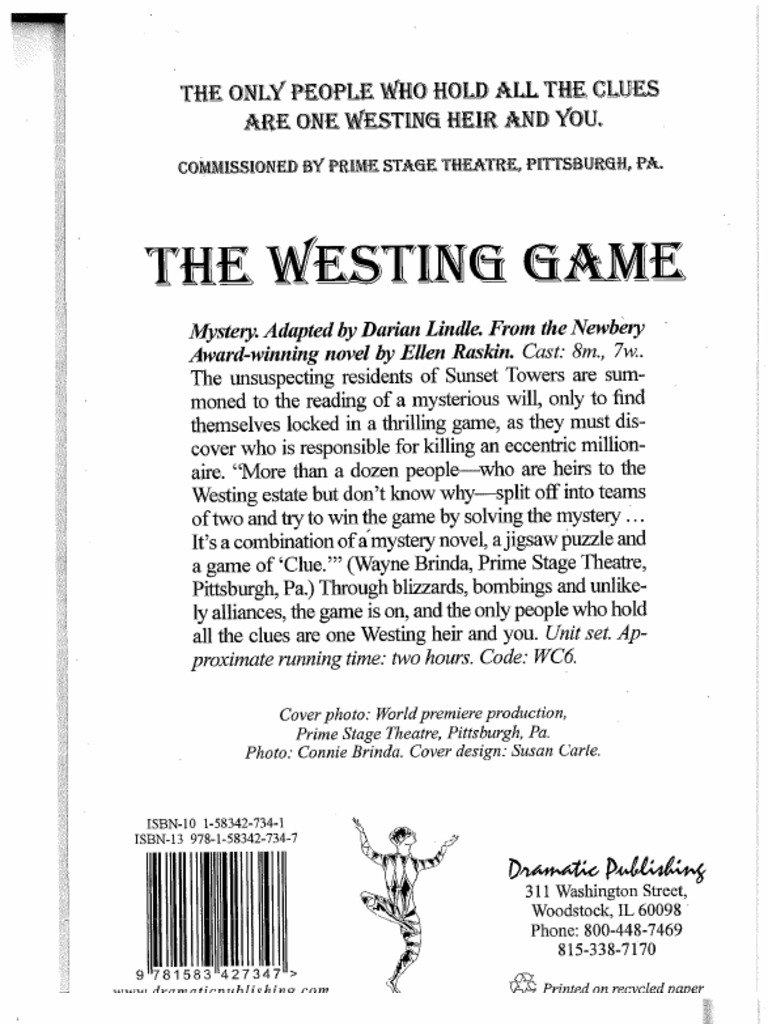 The Westing Game Character Description | PDF