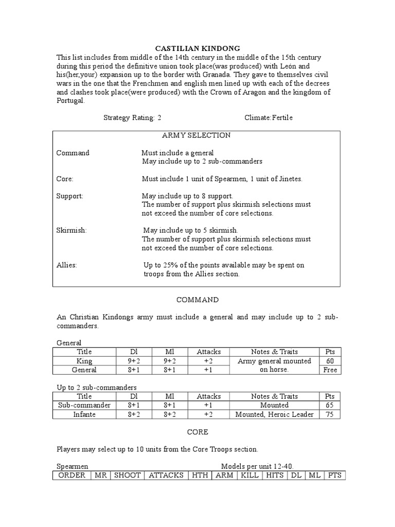 Castilian | PDF | Spear | Shield