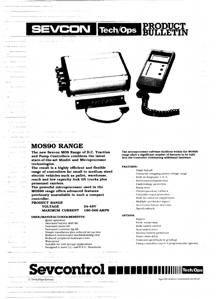 Sevcon MOS90 DC Traction and Pump Controller Datasheet1-1734225600 ...