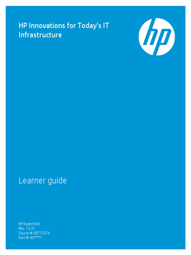 HP Innovations For Todays IT Infrastructure, Rev PDF | PDF | Cloud ...