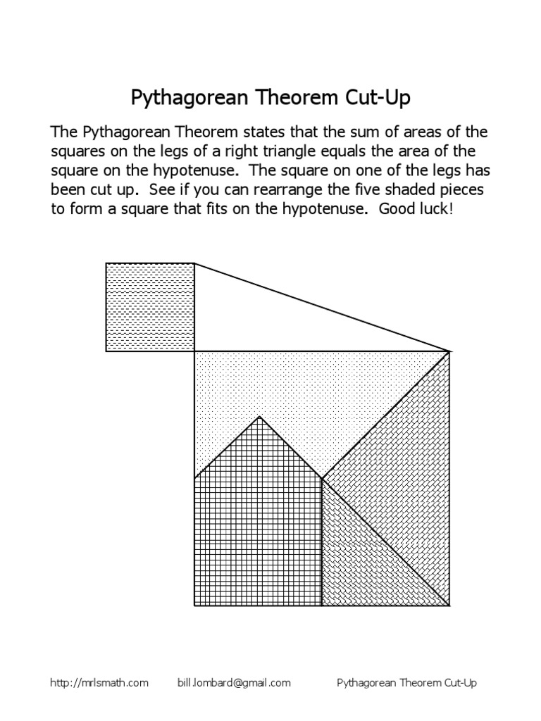 Pythagorean Theorem Cut Up1 | PDF