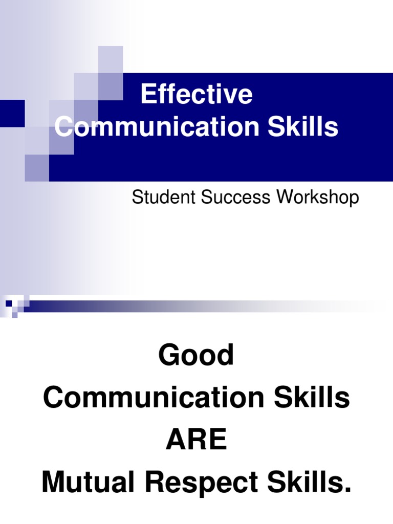 Effective Communication Skills Slides | PDF