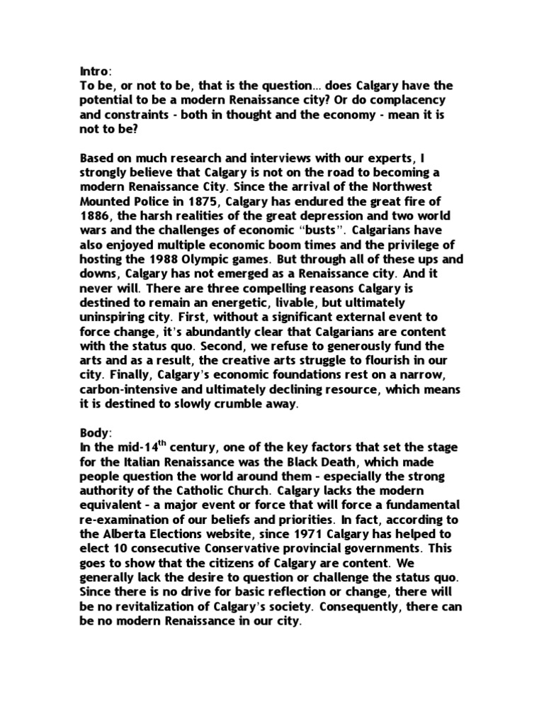 Sample Renaissance Debate Script | The Renaissance