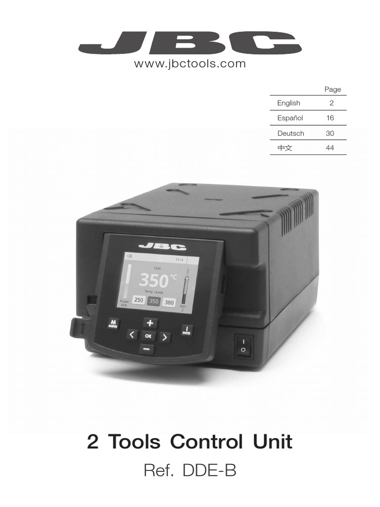 JBC Soldering Iron Manual | PDF | Manufactured Goods | Computer Hardware