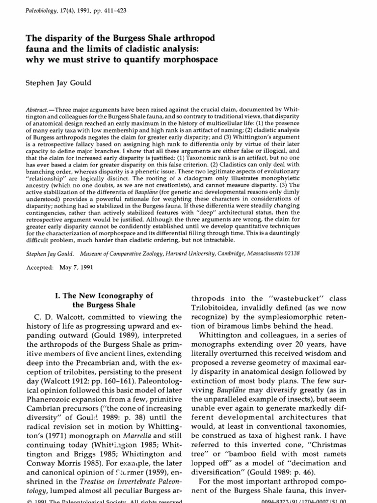 Gould 1991 | PDF | Biological Classification | Organisms