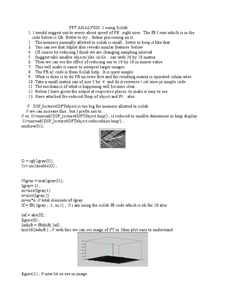 FFT Analysis .1 Using Scilab | PDF