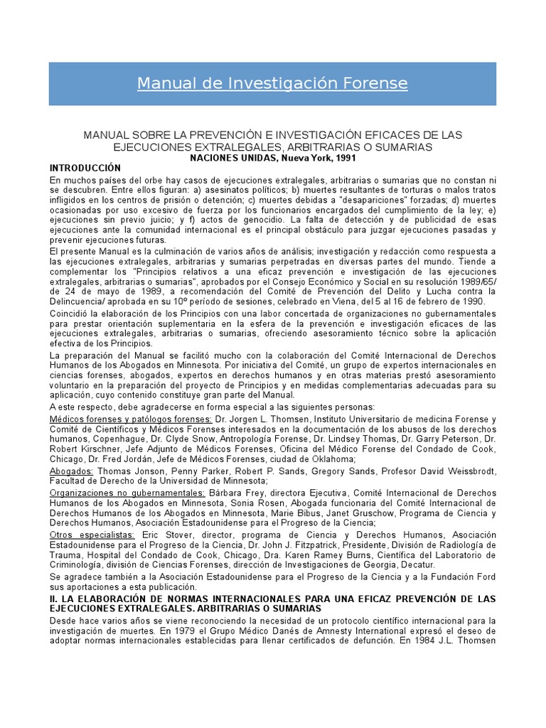 Protocolo de Minnesota 1991 | PDF | Pena capital | Fotografía aérea