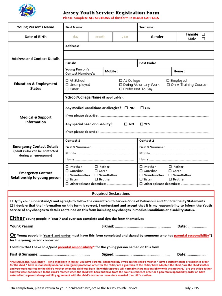 Registration & Consent Form | PDF | Caregiver | Government Information