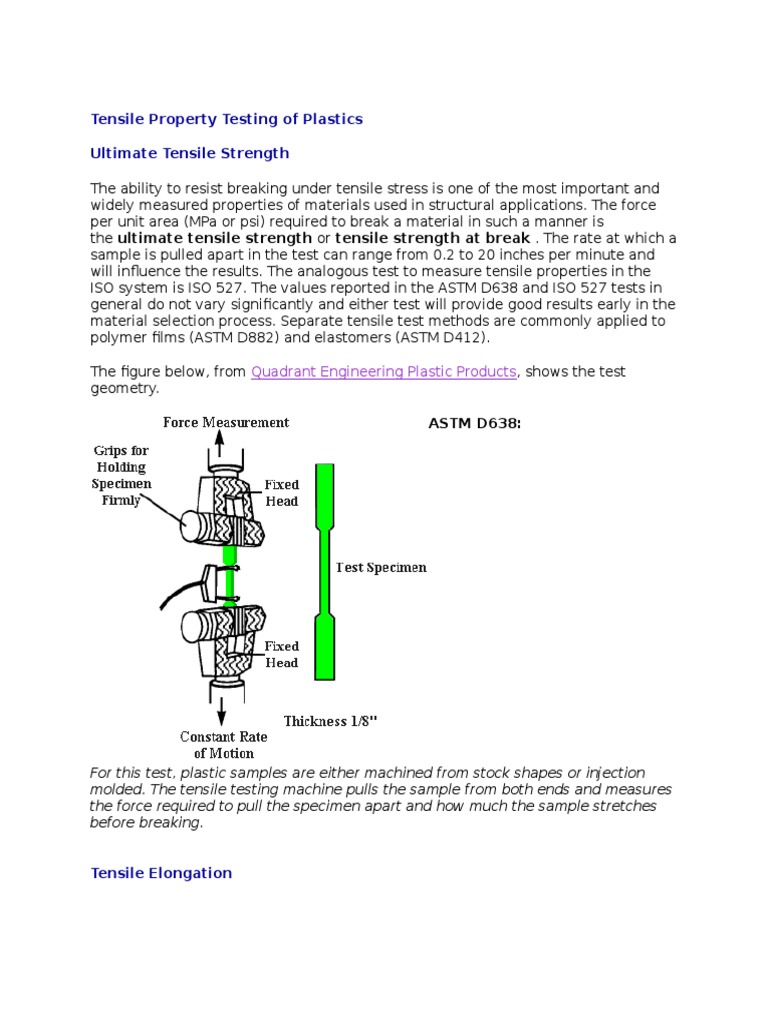 Tensile Testing Properties | PDF | Ultimate Tensile Strength ...