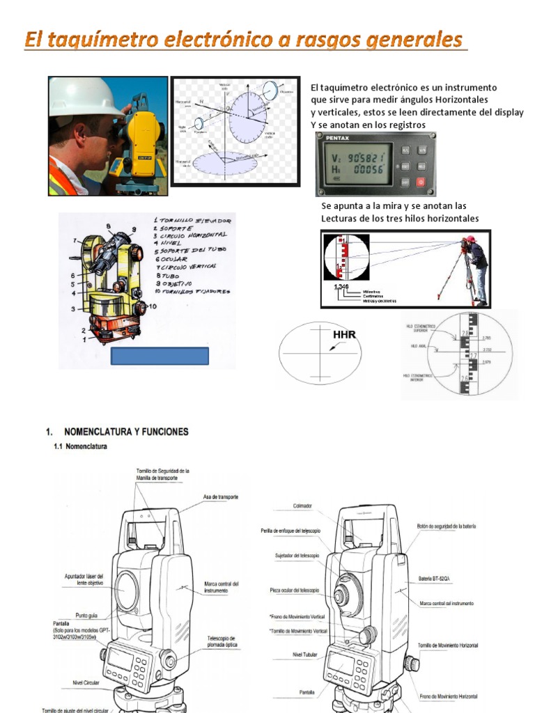 Taquímetro Electrónico: Medición de Ángulos | PDF