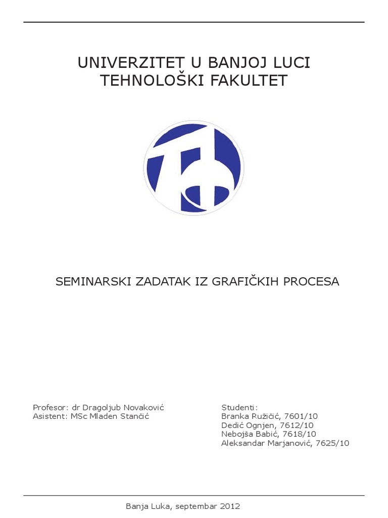 Seminarski Rad - Primjer | PDF