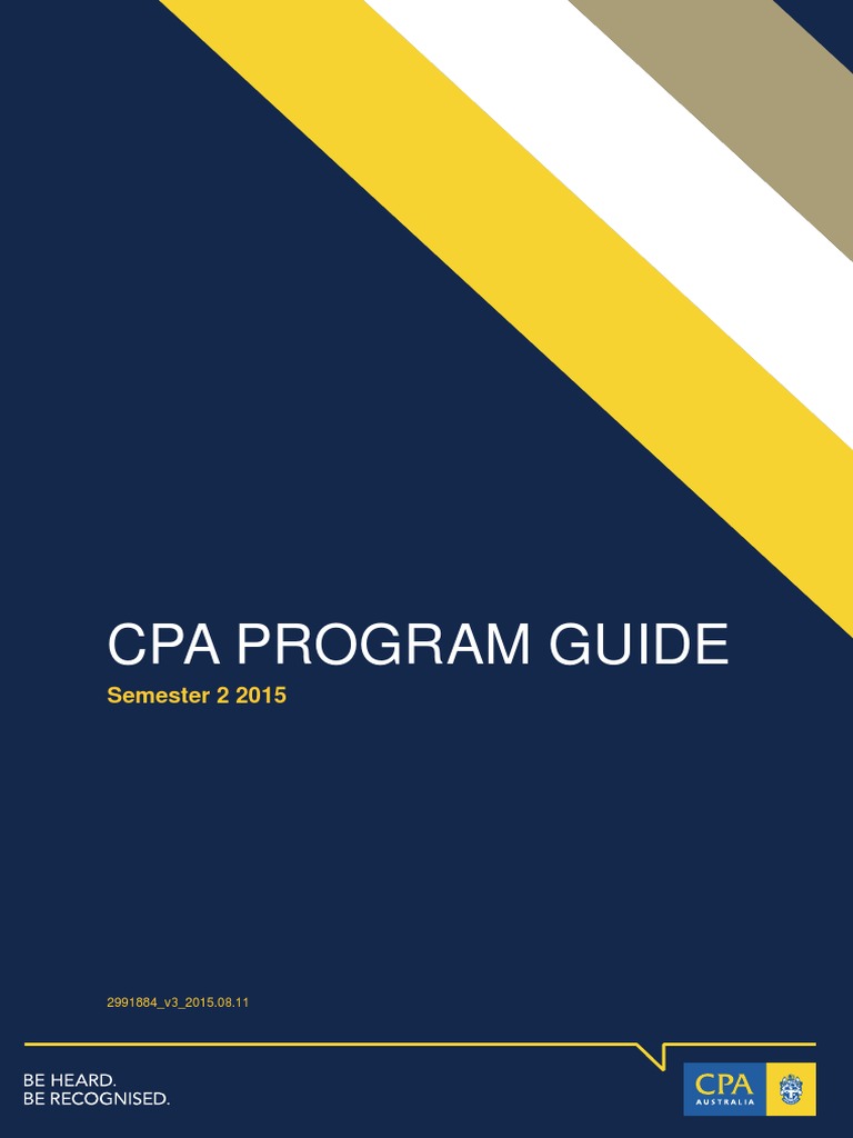 Cpa Program Guide | PDF | Certified Public Accountant | University And ...