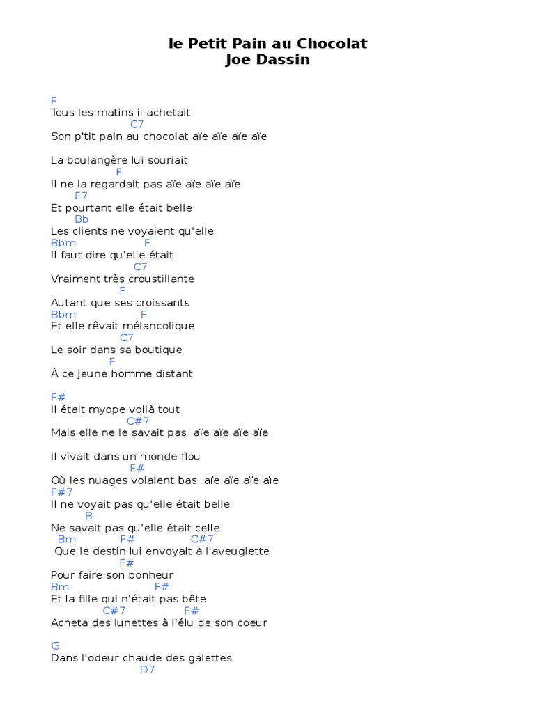 Le Petit Pain Au Chocolat | PDF