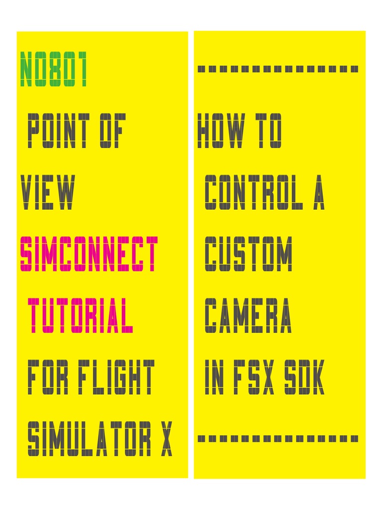 SimConnect Tutorial 0-801 | PDF | Camera | Simulation