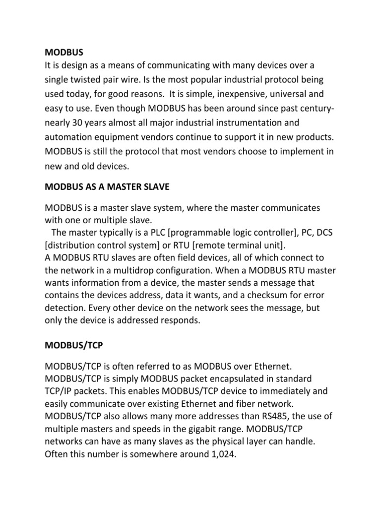 Modbus PLC Communications Basic | PDF | Transmission Control Protocol ...