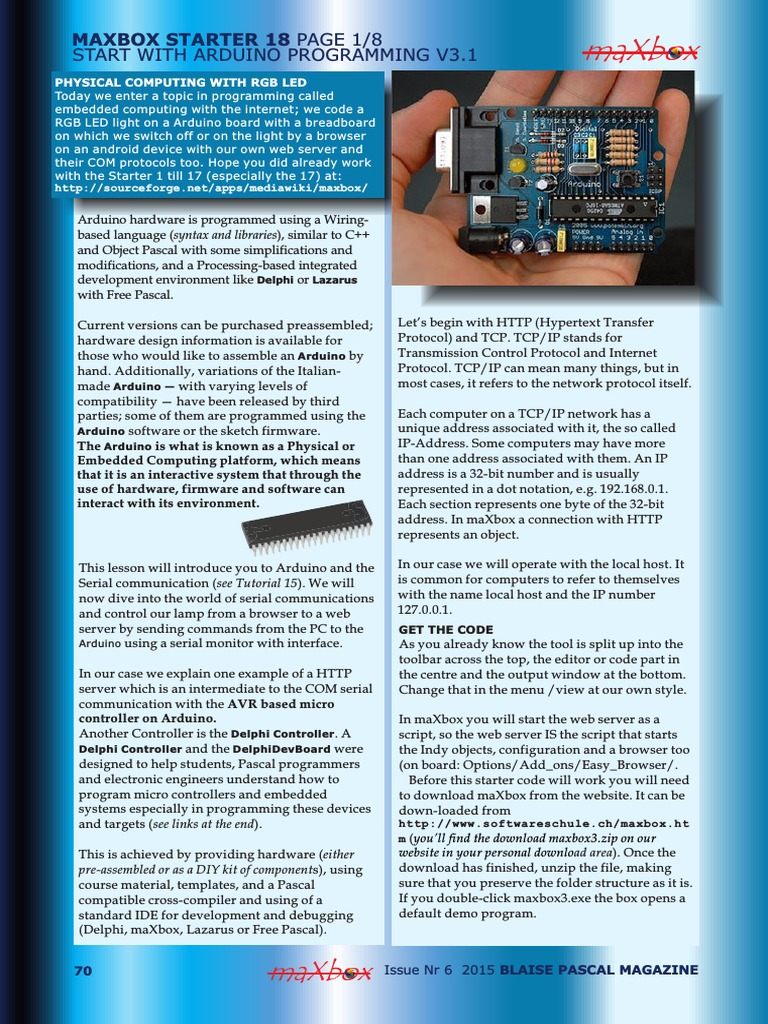 Maxbox Arduino Pascal Magazine | PDF | Hypertext Transfer Protocol | Web Server