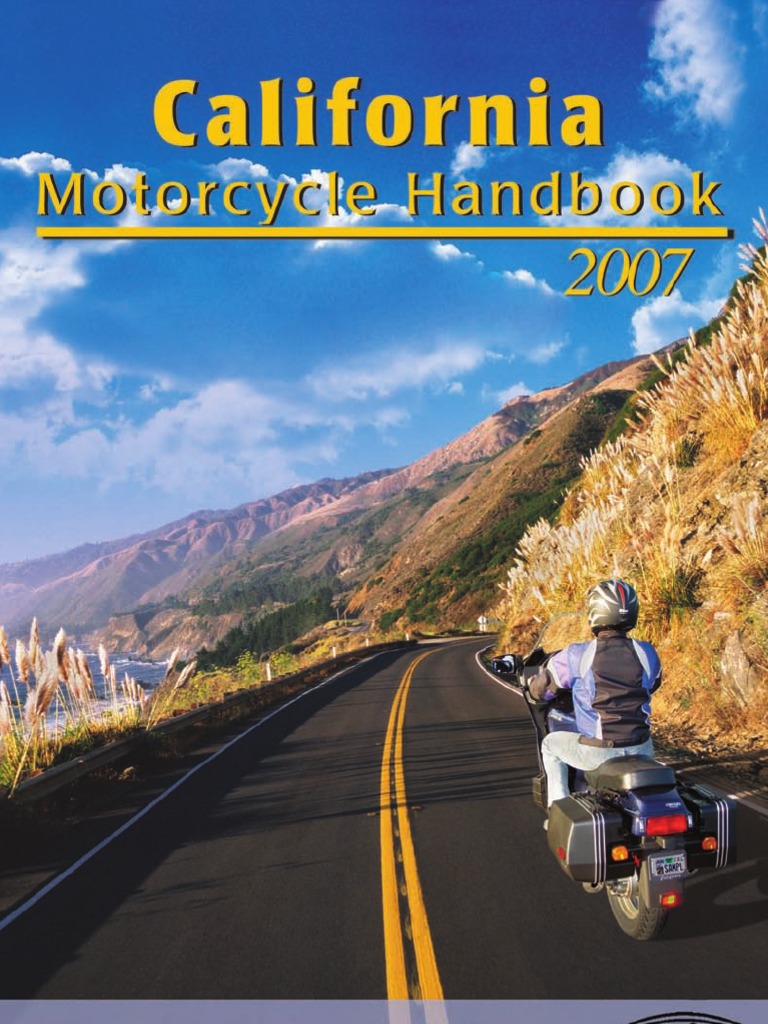 CA DMV Motorcycle Handbook | PDF | Department Of Motor Vehicles | Traffic
