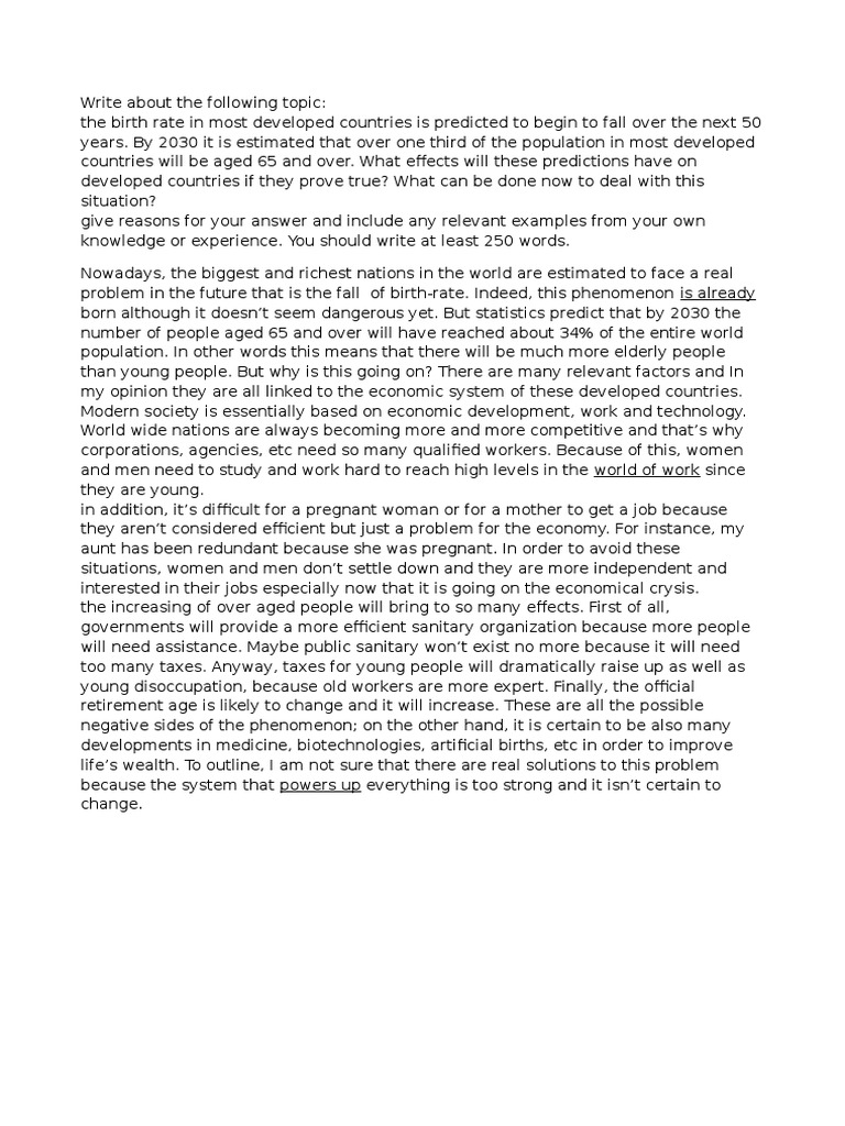 Writing IELTS - Example | PDF | Prediction | Economies