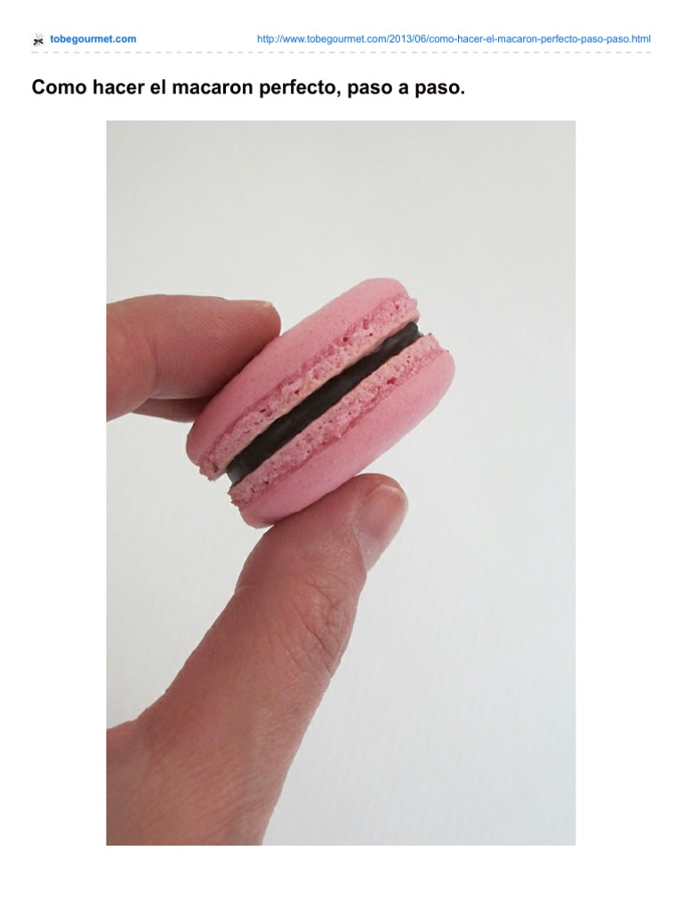 Como Hacer El Macaron Perfecto Paso A Paso | PDF | Merengue | Macarrón
