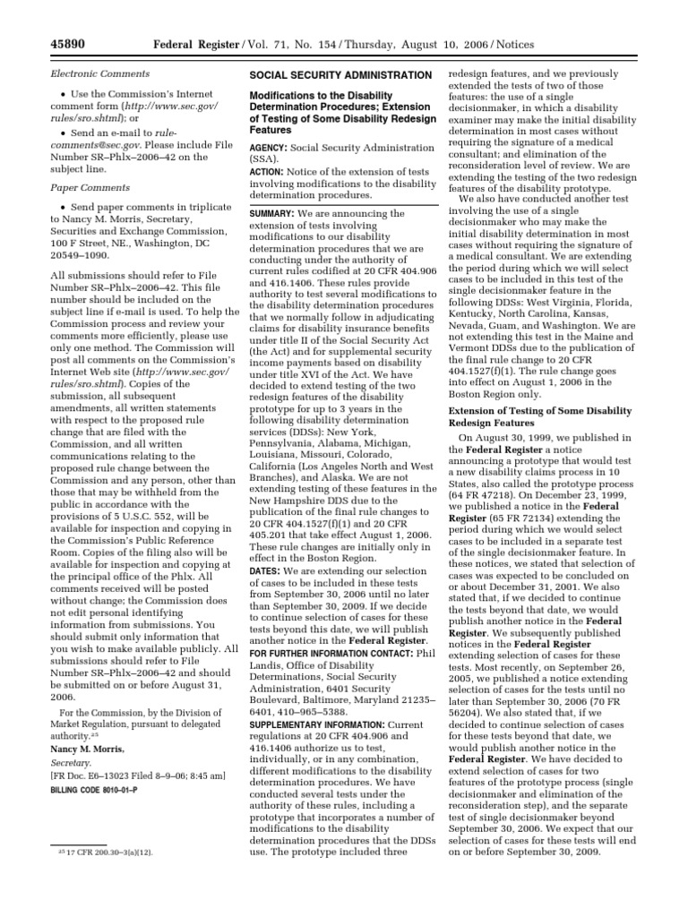 Federal Register / Vol. 71, No. 154 / Thursday, August 10, 2006 ...